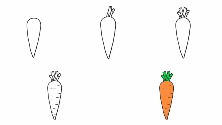 How to Draw a Carrot Step by Step - Hand Of Art