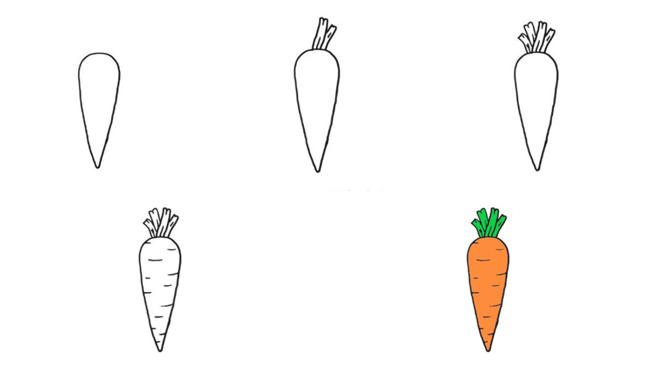 How to Draw a Carrot Step by Step - Hand Of Art