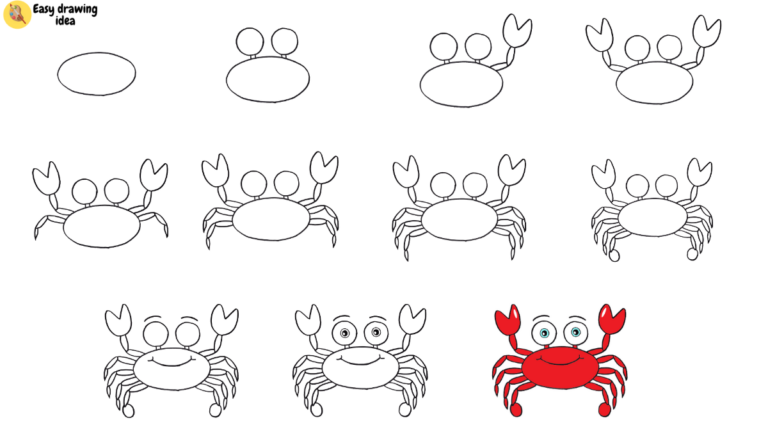 How to Draw a Crab Step by Step - Hand Of Art