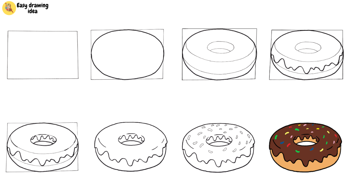 How to Draw a Doughnut Step by Step - Hand Of Art