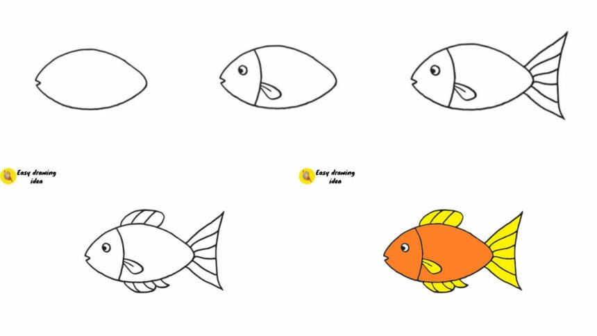 How to Draw a Fish Step By Step for Kids - Hand Of Art