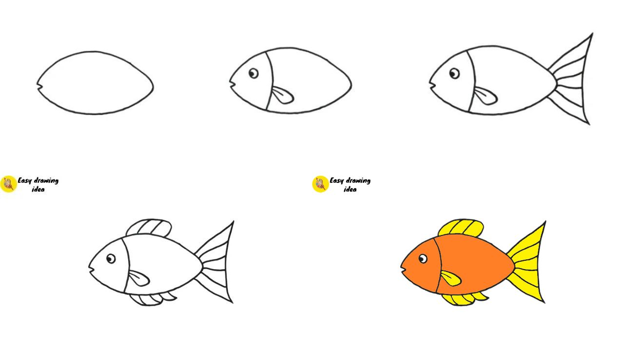 How to Draw a Fish Step By Step for Kids - Hand Of Art