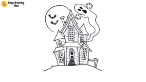 How to Draw a Haunted House Step by Step - Hand Of Art