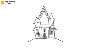 How to Draw a Haunted House Step by Step - Hand Of Art