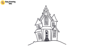 How to Draw a Haunted House Step by Step - Hand Of Art