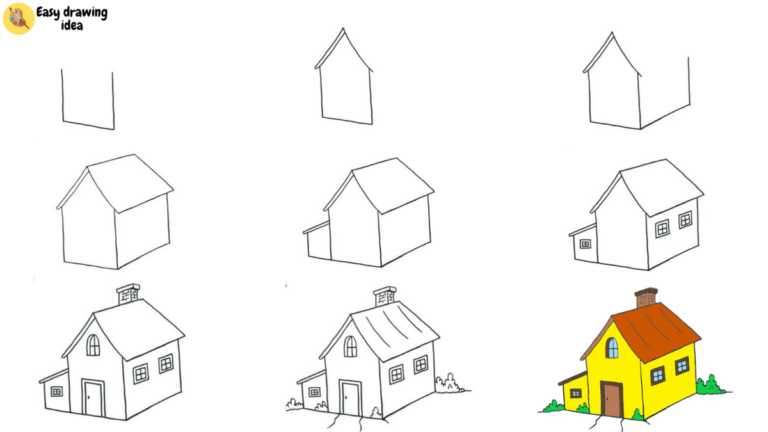 How to Draw a House Step by Step for Kids - Hand Of Art