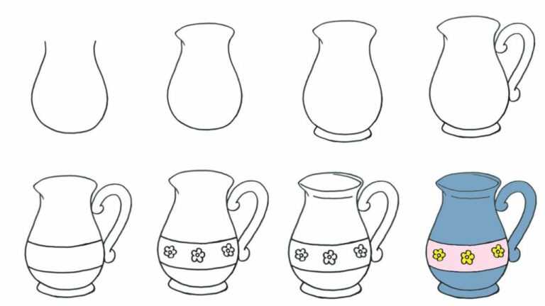 How to Draw a Jug Step by Step Tutorial for Kids - Hand Of Art