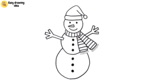 How To Draw A Snowman Step By Step - Hand Of Art