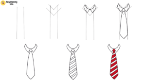 How to Draw a Tie Step By Step for Kids - Hand Of Art