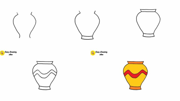 How to Draw a Vase Step by Step for Kids