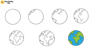 How to Draw the Earth Step by Step - Hand Of Art