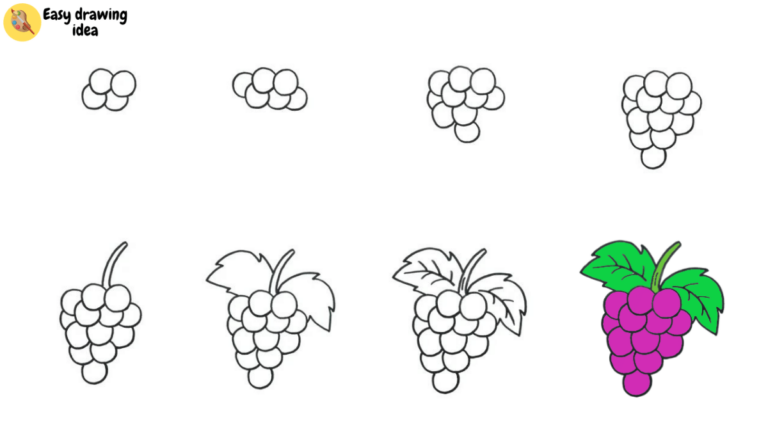 How to Draw Grapes Step by Step - Hand Of Art