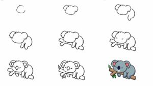 How To Draw Koala Step By Step - Hand Of Art