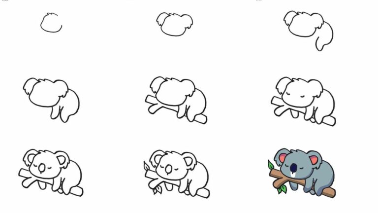 How To Draw Koala Step By Step