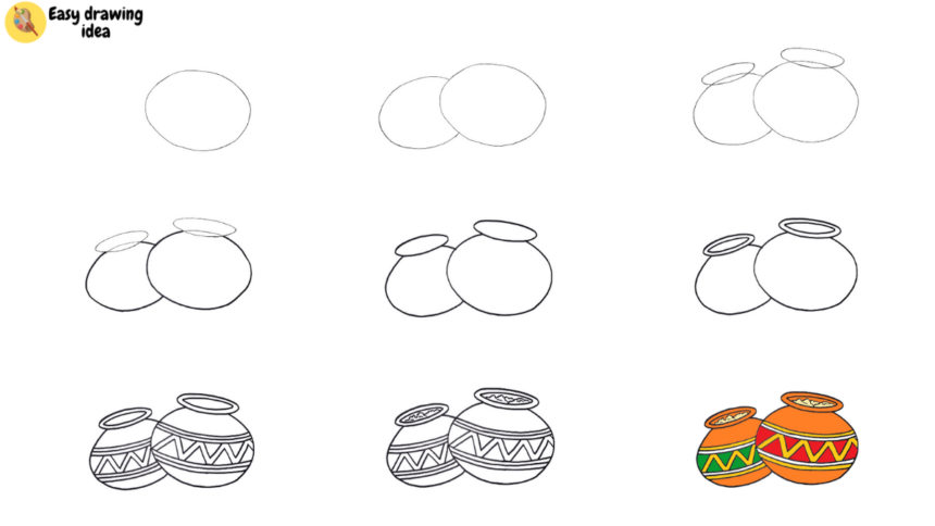 How to Draw a Matki Step by Step - Hand Of Art