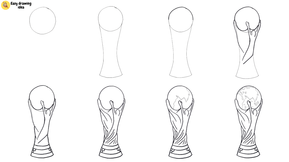 How to Draw a World Cup Trophy - Hand Of Art