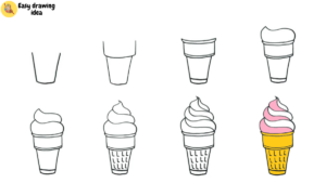 How to Draw an Ice Cream Step by Step Tutorial For Kids - Hand Of Art