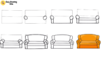 How To Draw A Sofa Step By Step - Hand Of Art