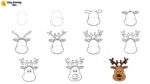How to Draw a Reindeer Step by Step - Hand Of Art