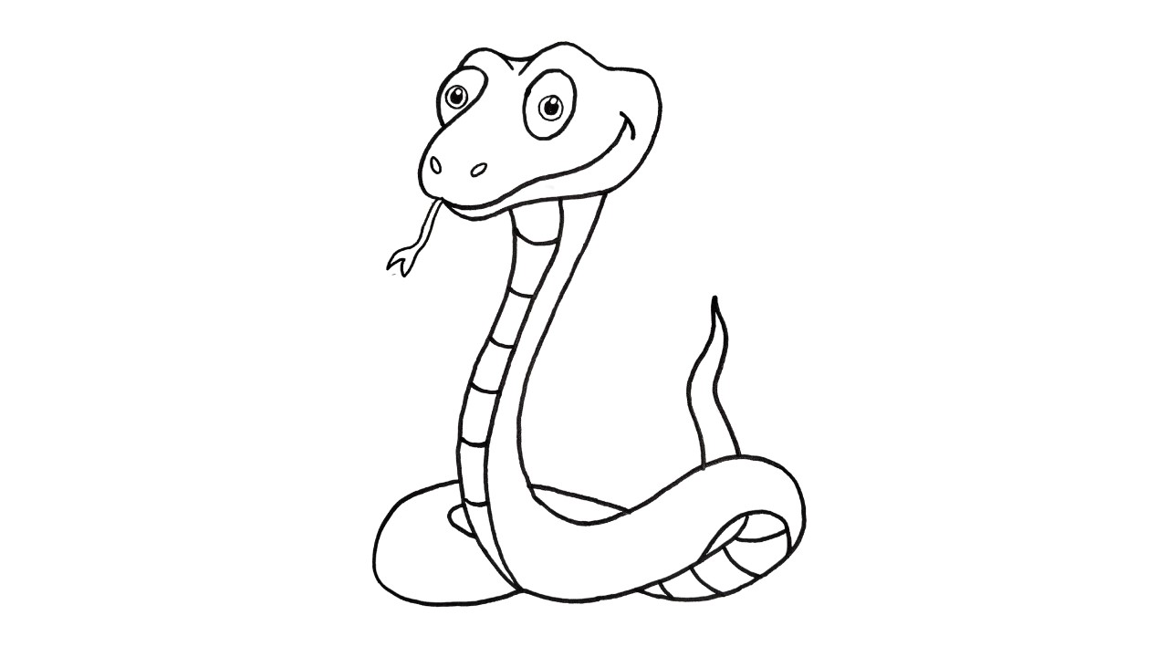 How To Draw A Snake Step By Step - Hand Of Art