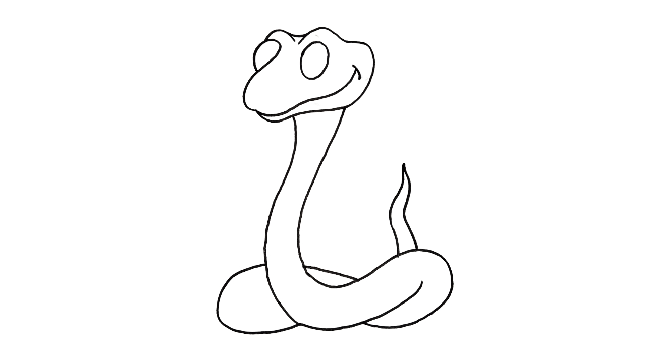 How To Draw A Snake Step By Step - Hand Of Art