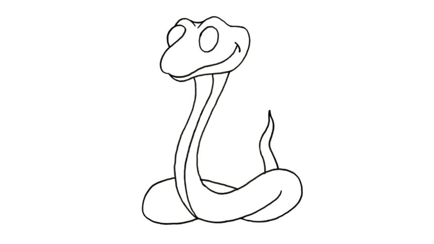 How To Draw A Snake Step By Step - Hand Of Art