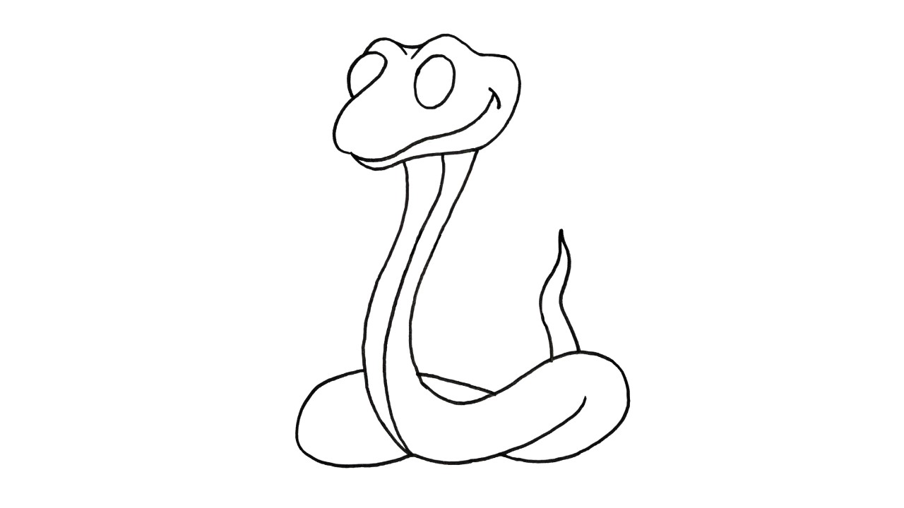 How To Draw A Snake Step By Step - Hand Of Art