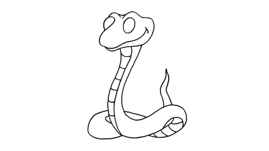 How To Draw A Snake Step By Step - Hand Of Art