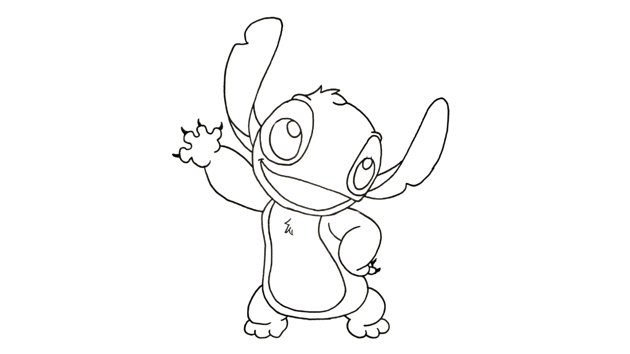 How To Draw Stitch Step By Step