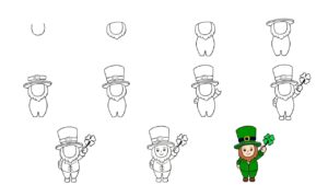 How To Draw a Leprechaun Step By Step