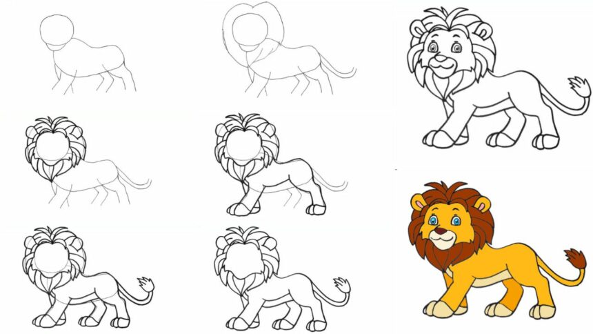 How To Draw A Lion Step By Step