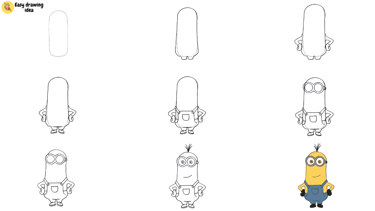 How To Draw A Minion Step By Step