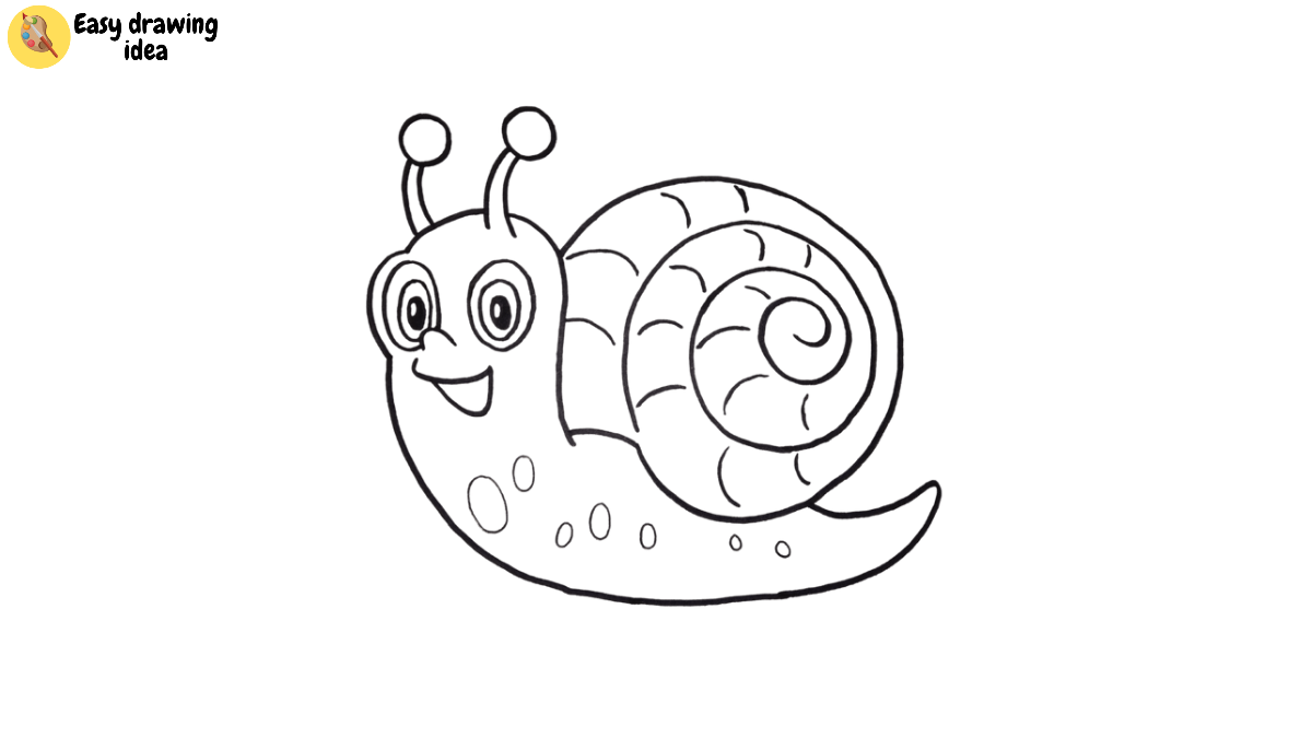 How to Draw a Snail Step By Step