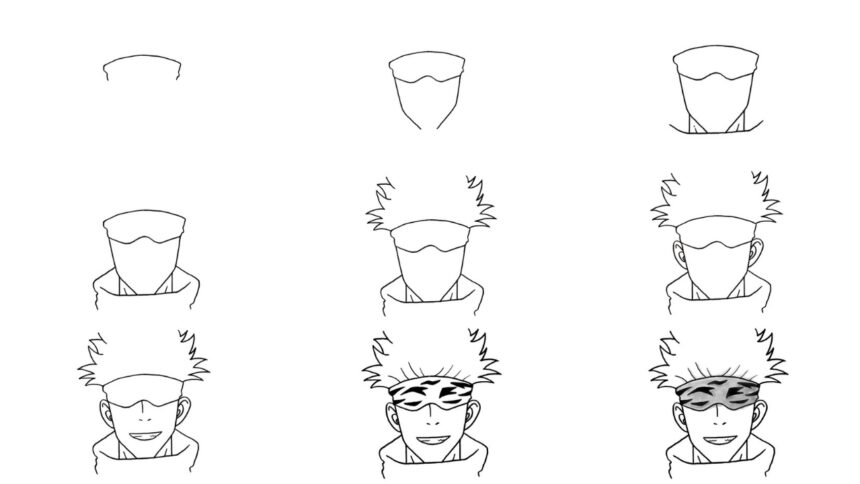 How to Draw Gojo Step By Step