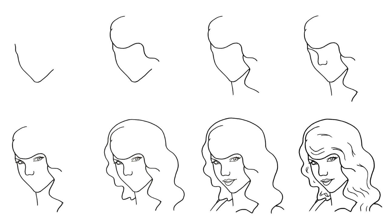 How To Draw Taylor Swift Step By Step