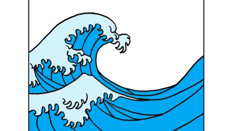 How to Draw a Wave Step by Step - Hand Of Art