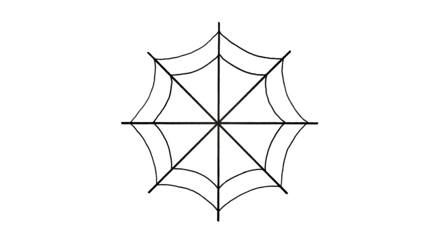 How to Draw a Spider Web Step By Step - Hand Of Art
