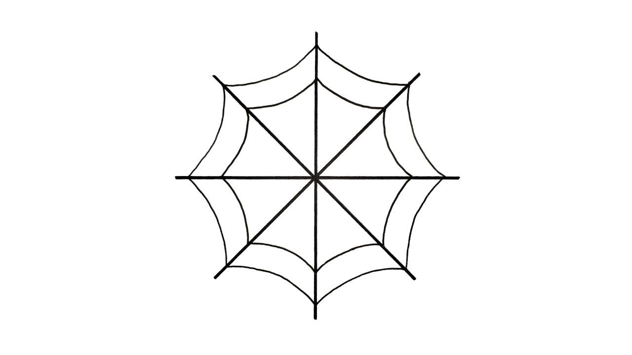 How to Draw a Spider Web Step By Step - Hand Of Art