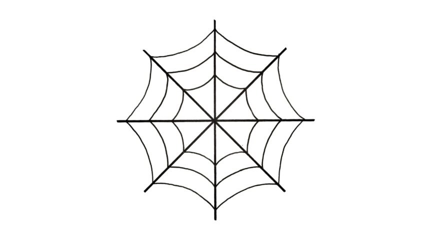 How to Draw a Spider Web Step By Step - Hand Of Art