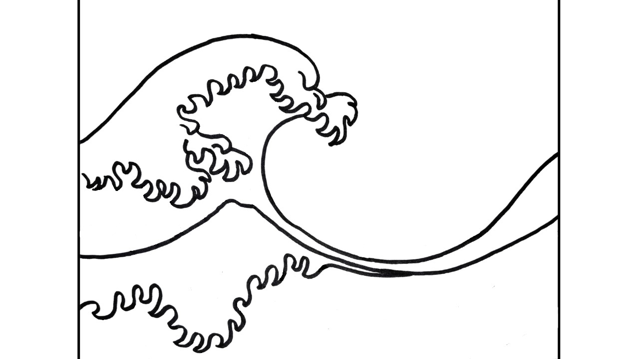 How to Draw a Wave Step by Step - Hand Of Art