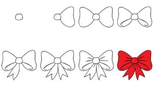 How To Draw A Bow Step By Step