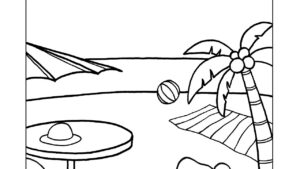 How to Draw Beach Step By Step