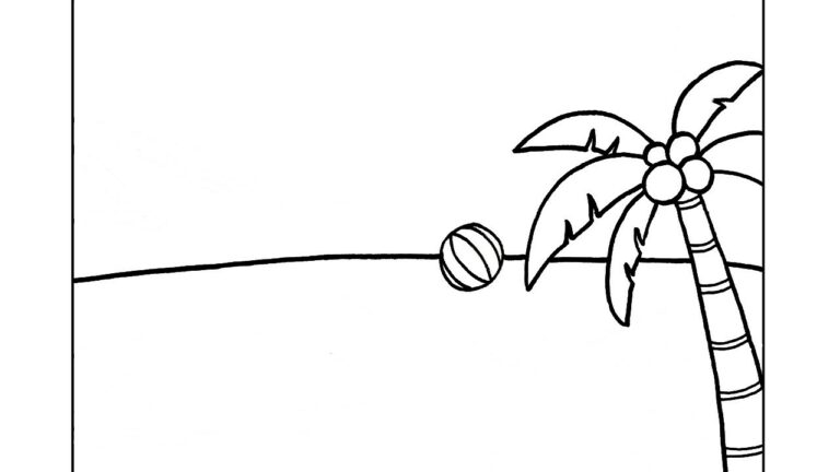 How to Draw Beach Step By Step