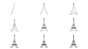 How to Draw the Eiffel Tower Step By Step - Hand Of Art