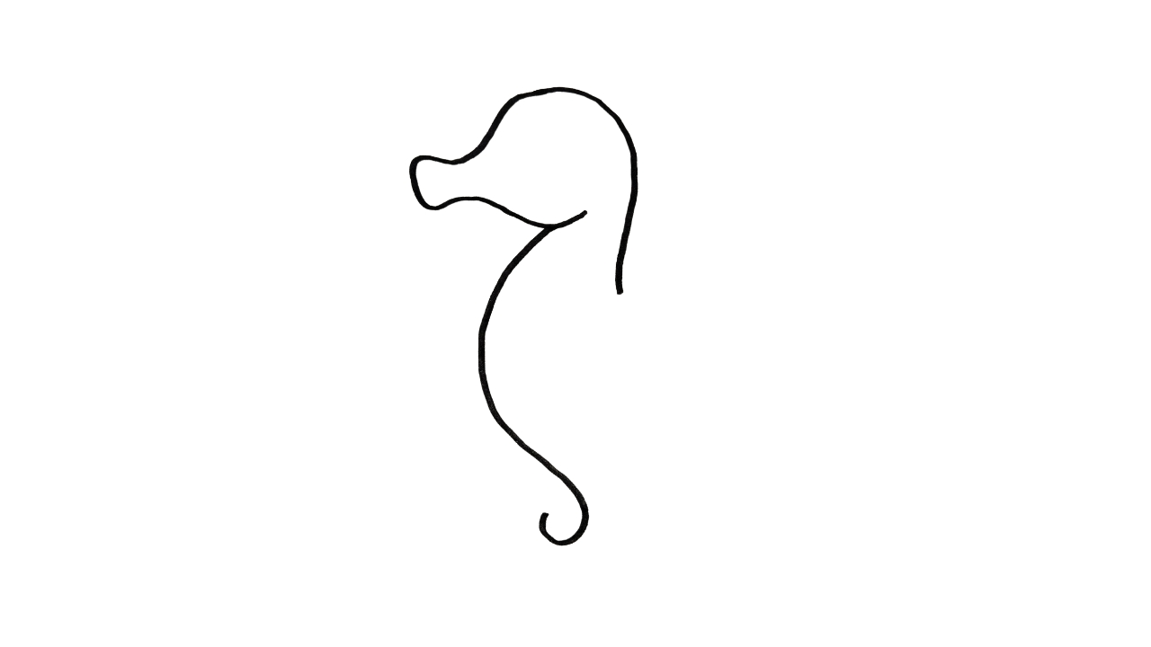 How to Draw A Seahorse Step-by-Step
