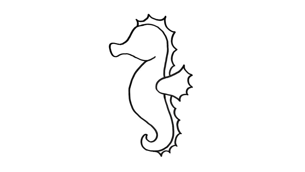 How to Draw A Seahorse Step-by-Step