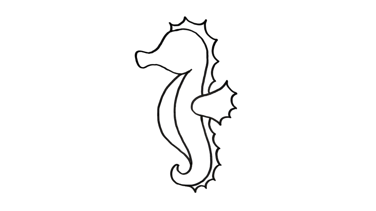 How to Draw A Seahorse Step-by-Step