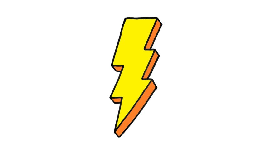 How to Draw Lightning Bolt Step By Step - Hand Of Art