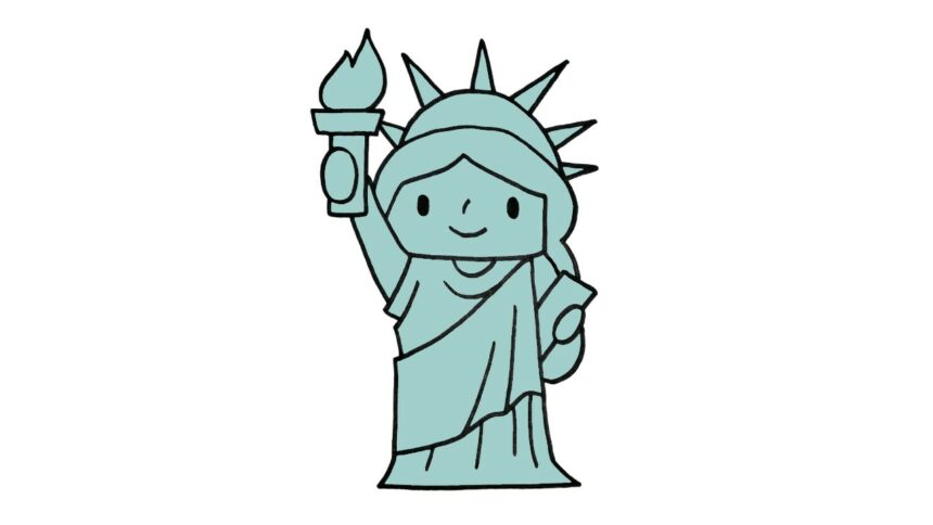How To Draw Statue of Liberty Step By Step - Hand Of Art