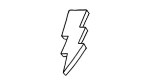 How to Draw Lightning Bolt Step By Step - Hand Of Art